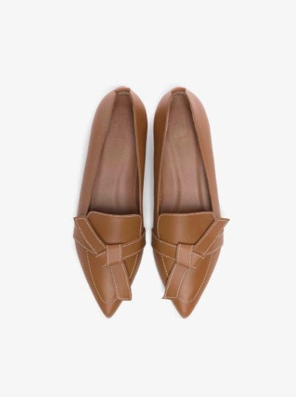 ALLY LEATHER BALLERINES | COGNAC – Mellow Concept